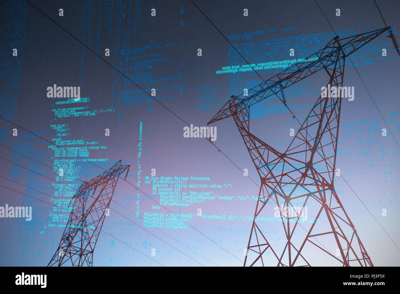 Composite image of blue codes Stock Photo - Alamy