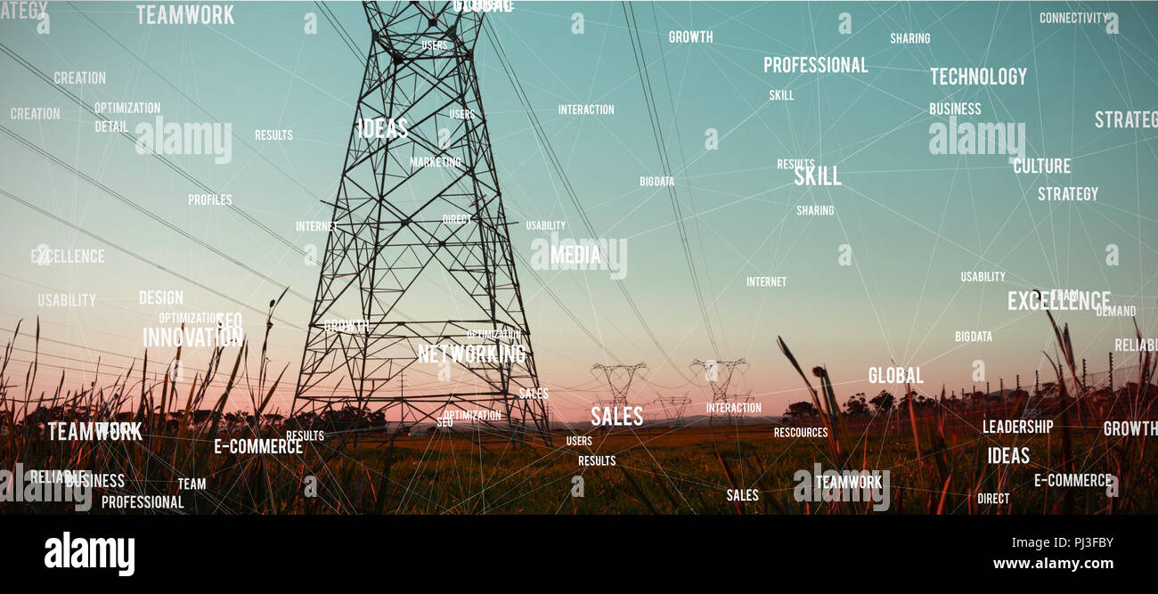 Composite image of sphere of words Stock Photo - Alamy