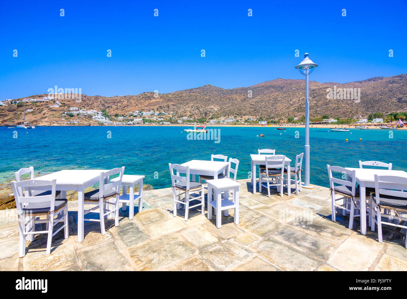 Famous Milopotas beach, Ios island, Cyclades, Greece Stock Photo - Alamy