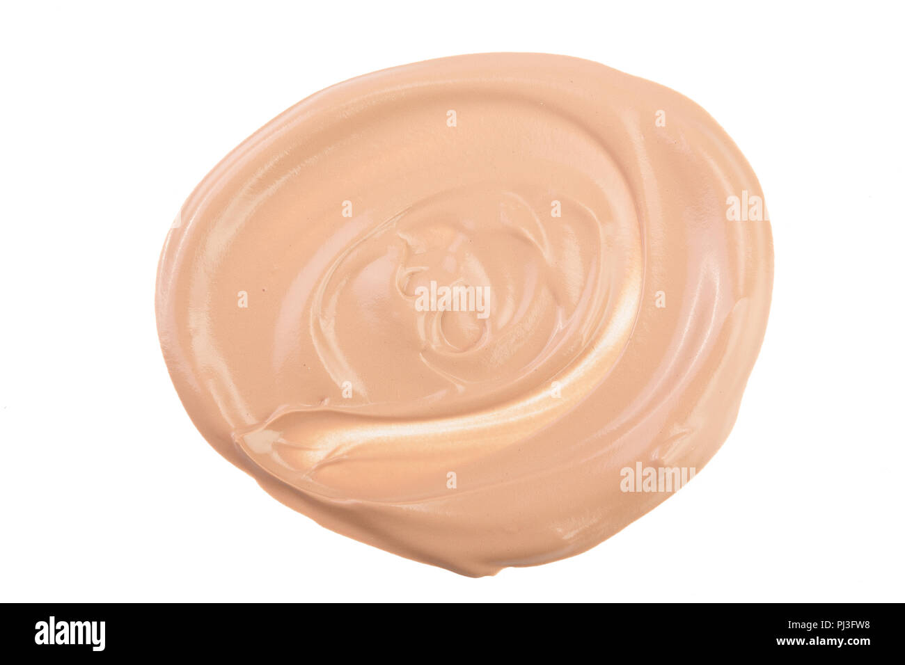 Beige liquid foundation makeup isolated on white background Stock Photo ...