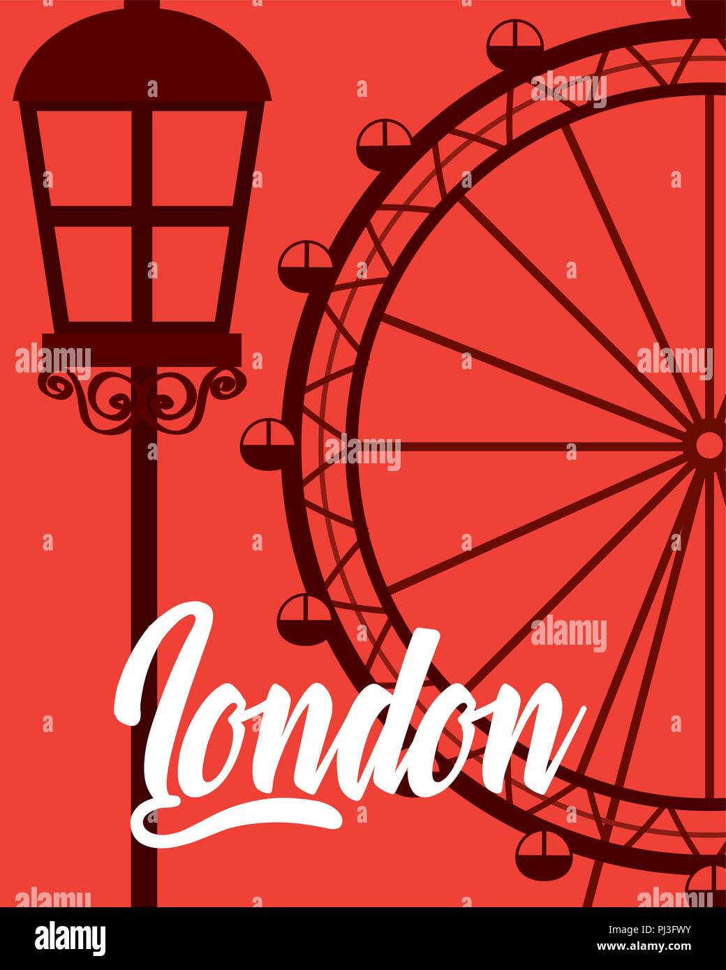 Red london eye Stock Vector Images - Alamy