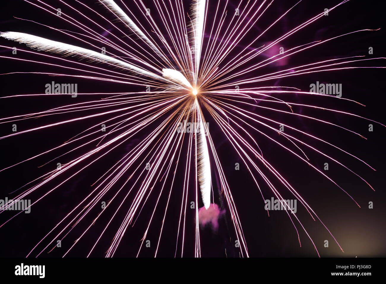 fireworks in night sky Stock Photo - Alamy