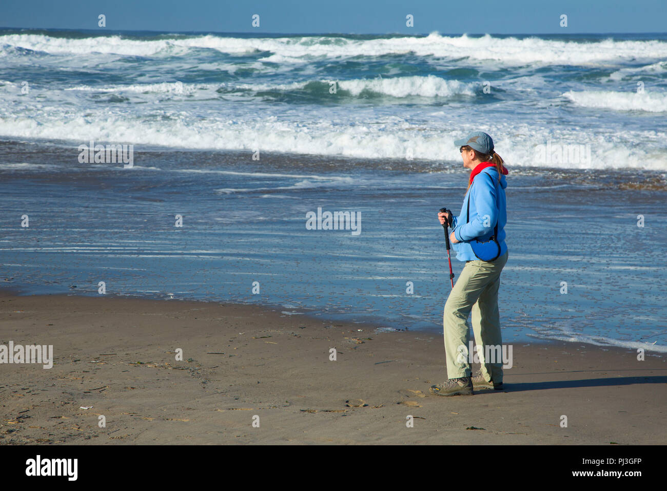 Beach surf, Barview Jetty County Park, Oregon Stock Photo - Alamy