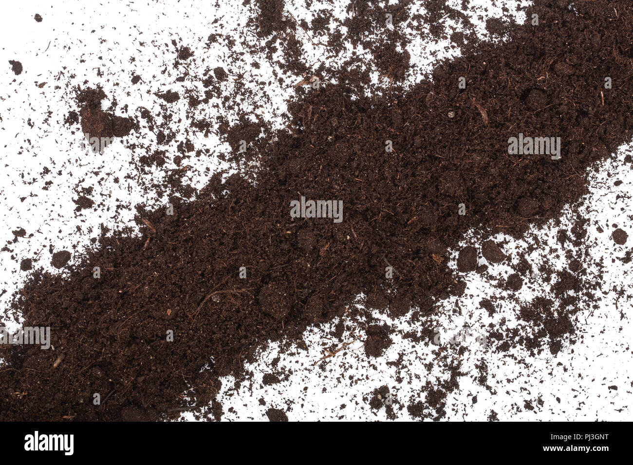 Pile heap of soil isolated on white background Stock Photo - Alamy