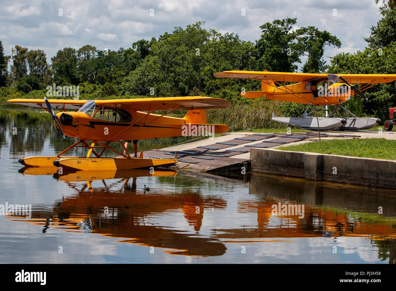 1940 Piper J3C-65 Cub (N32768) and Piper J3C-65 Cub (N3470K) on the ...