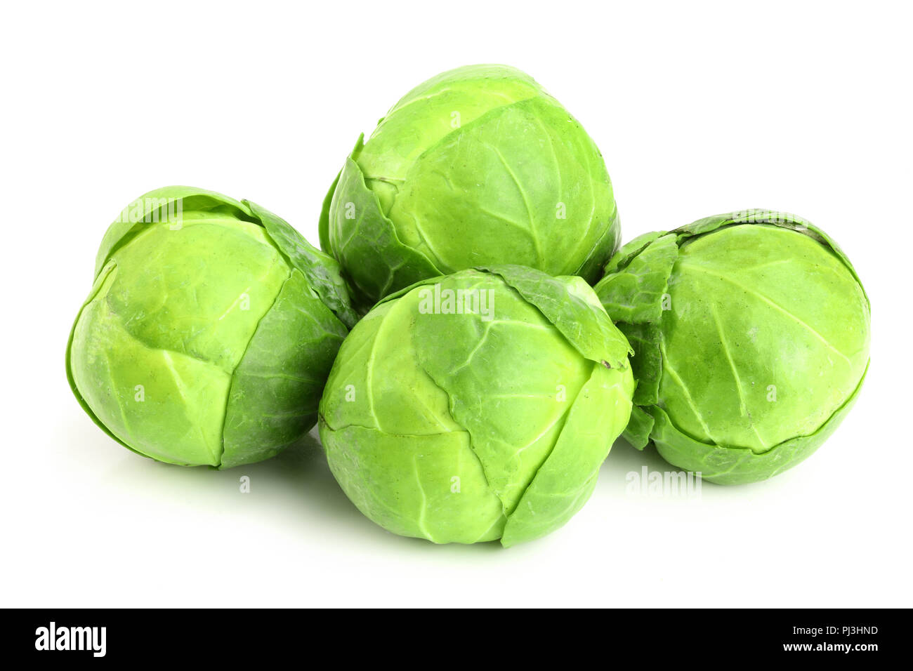 Brussels sprouts isolated on white background closeup Stock Photo - Alamy
