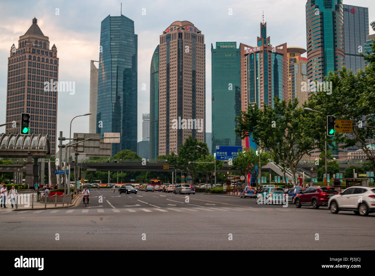 SHANGHAI, CHINA - MAY 17, 2018: Buildings and architecture with urban ...