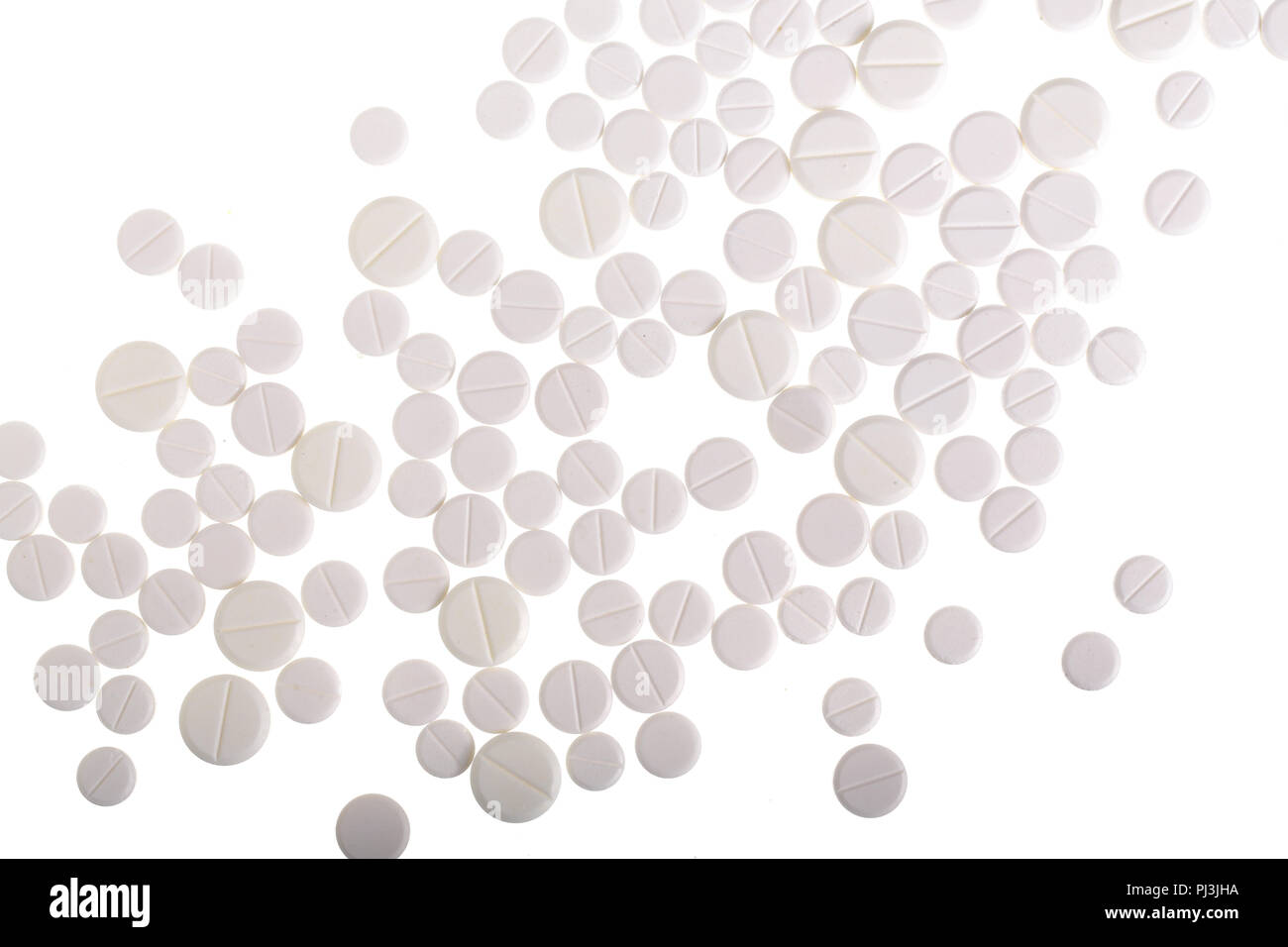Pile pill on white hi-res stock photography and images - Alamy