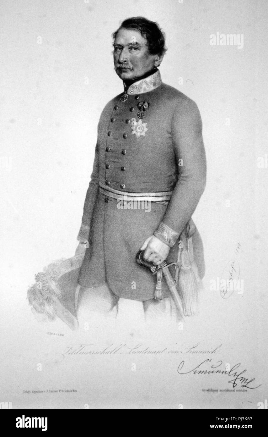Balthasar von Simunich Prinzhofer Litho Stock Photo - Alamy