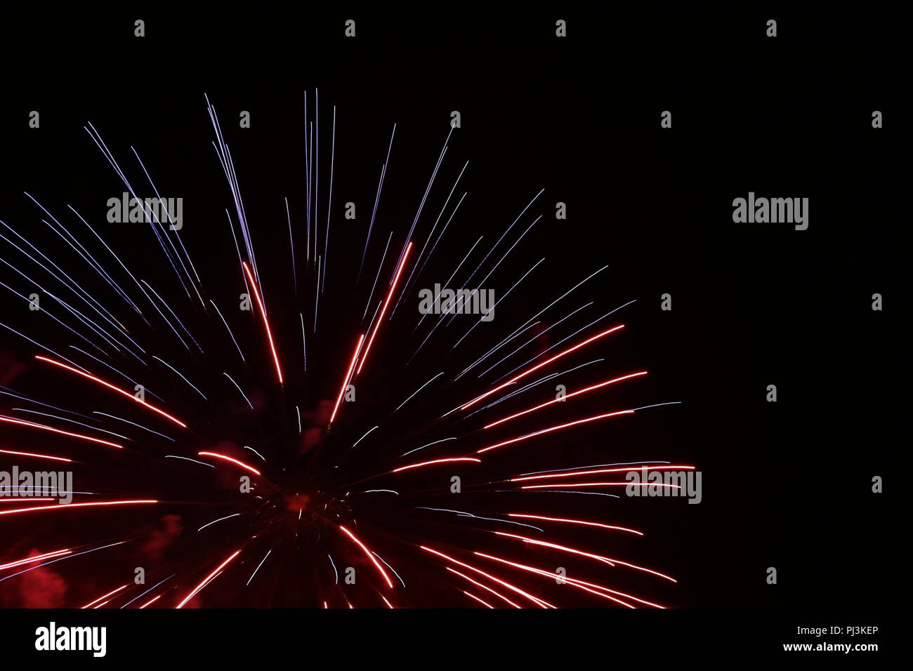 fireworks in night sky Stock Photo - Alamy