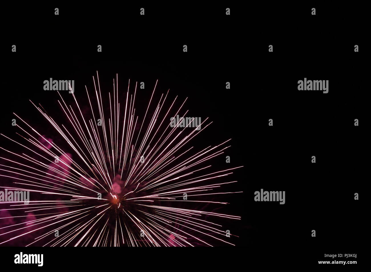 fireworks in night sky Stock Photo - Alamy