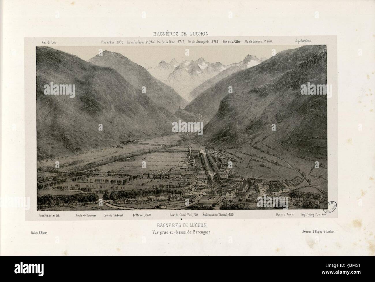 Bagnères de Luchon - Vue prise au-dessus de Barcugnas - Fonds Ancely ...