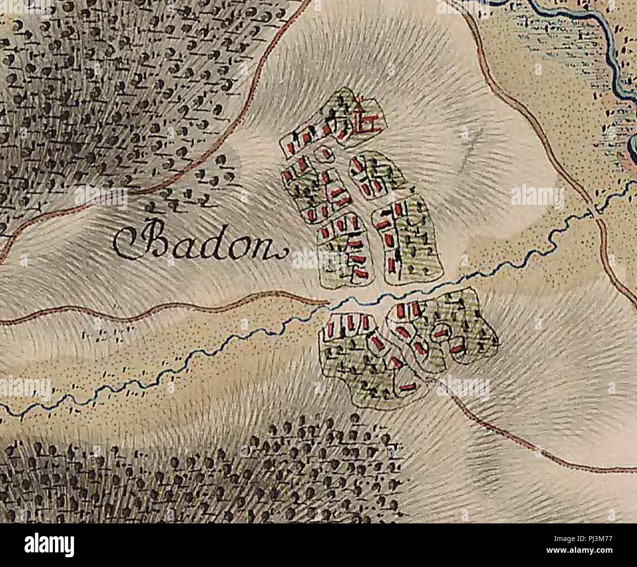 Badon in the 18th century Stock Photo - Alamy