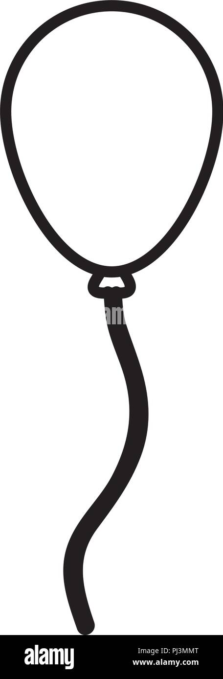 line balloon party decoration object style Stock Vector Image & Art - Alamy