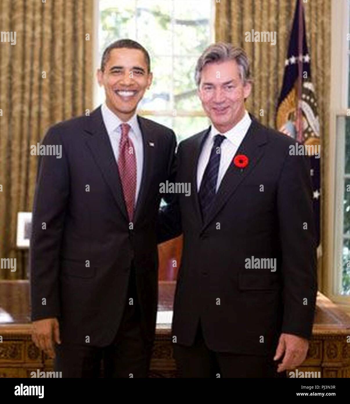 Barack Obama And Gary Doer Stock Photo Alamy