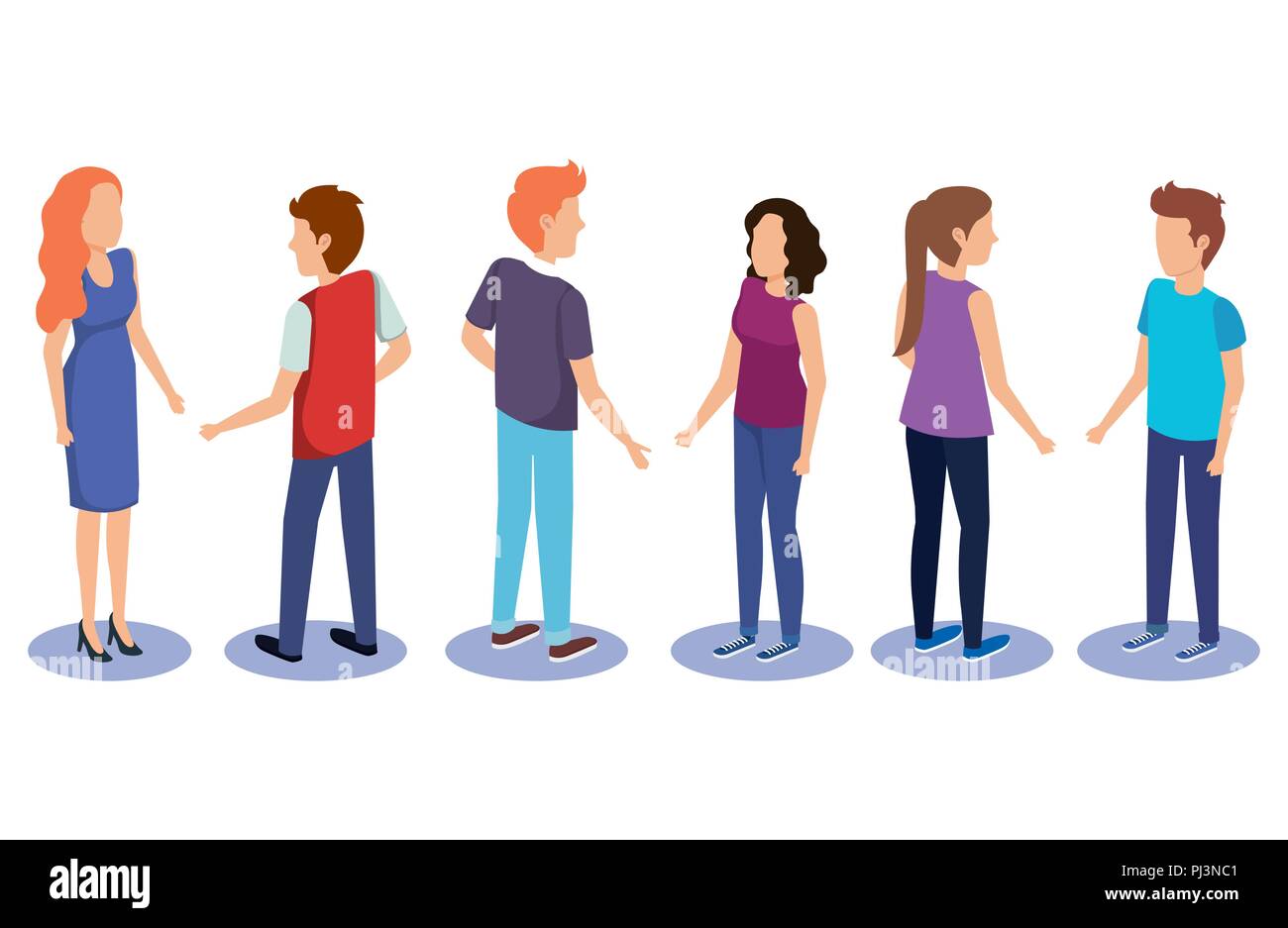 Community project group young Cut Out Stock Images & Pictures - Alamy