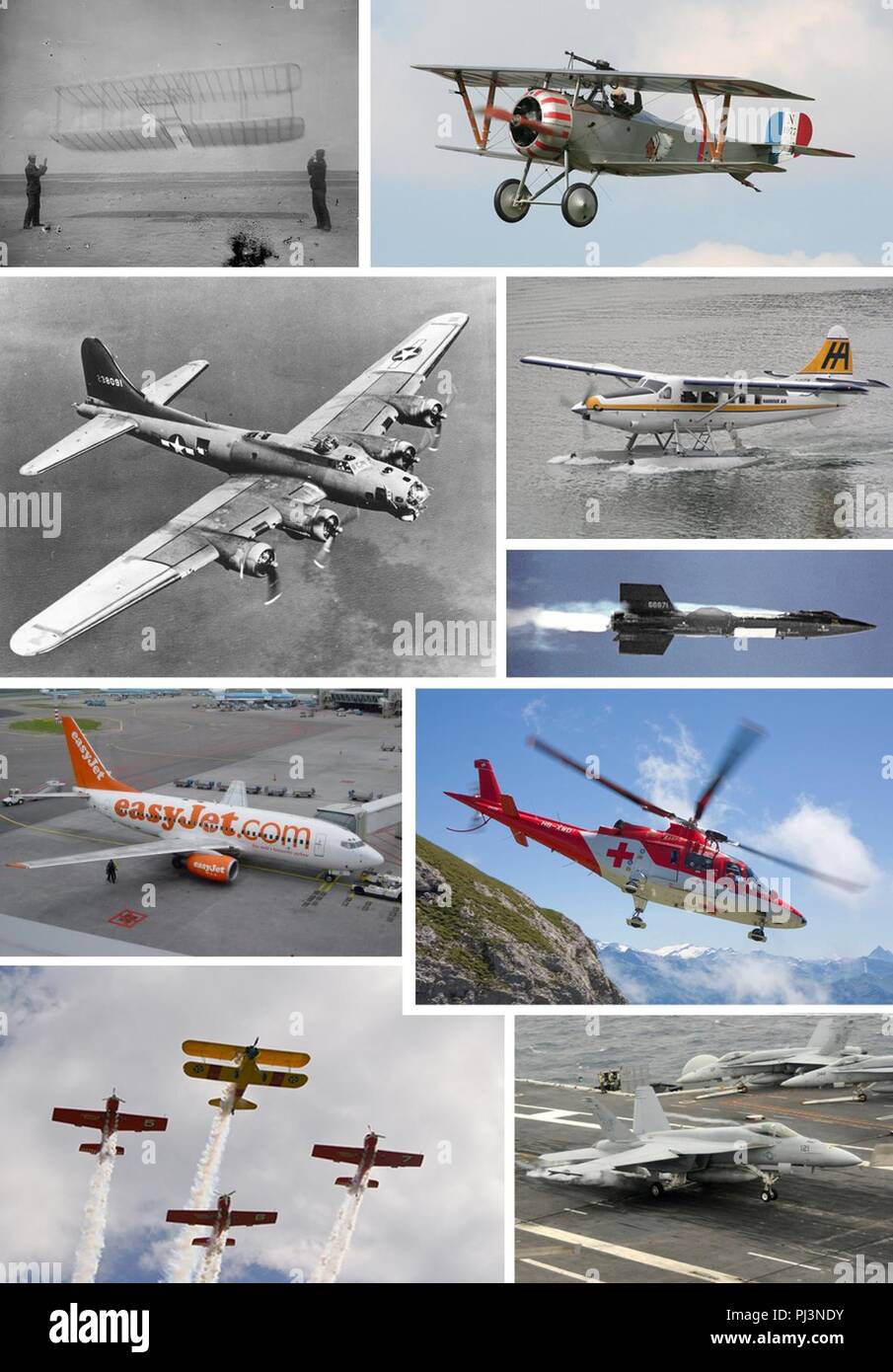 Aviation - collage Stock Photo - Alamy