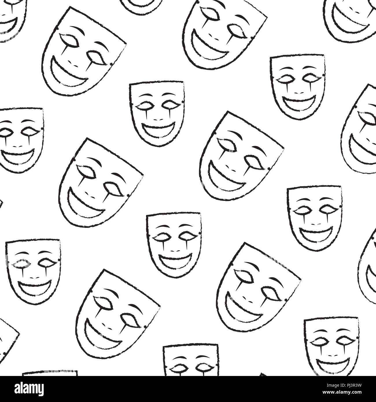 grunge face mask carnival style background Stock Vector Image & Art - Alamy