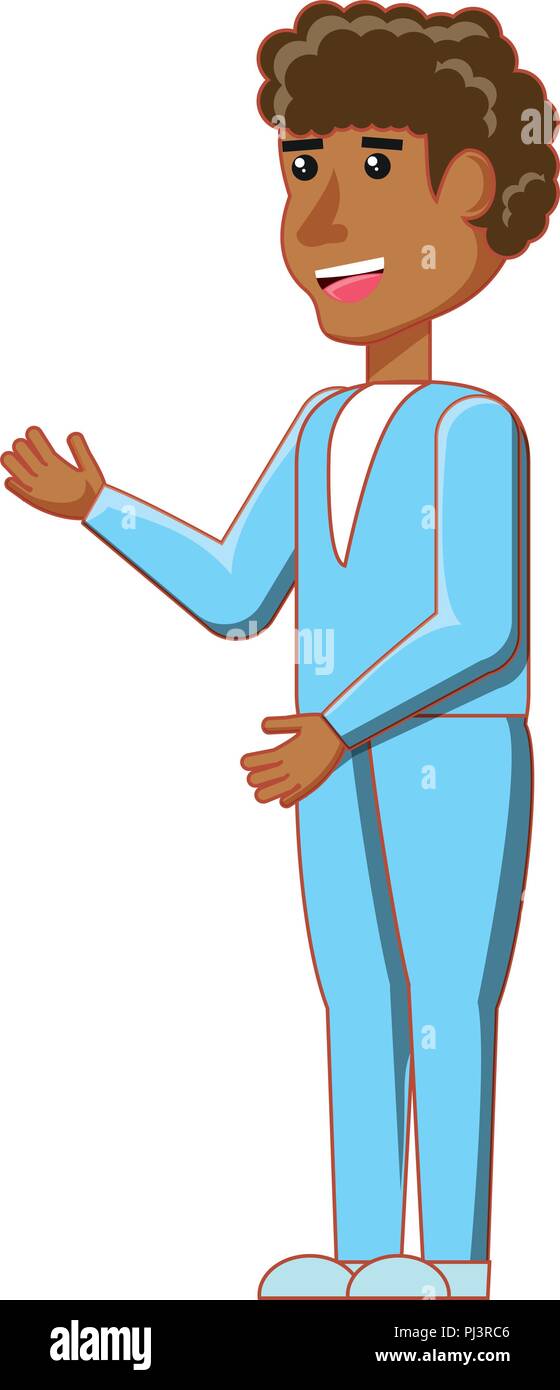 cartoon man standing over white background, vector illustration Stock ...