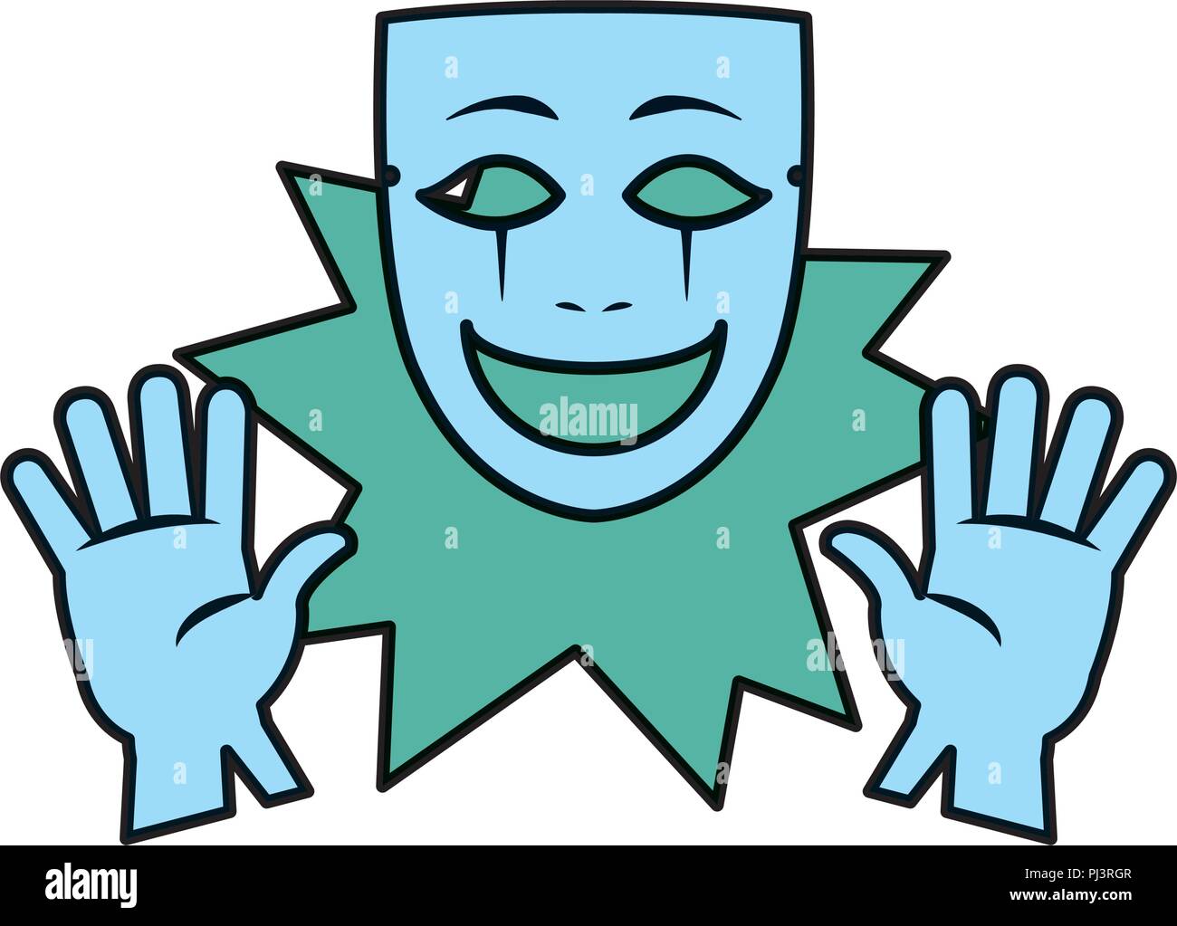 color festival costume mask with gloves style Stock Vector Image & Art ...