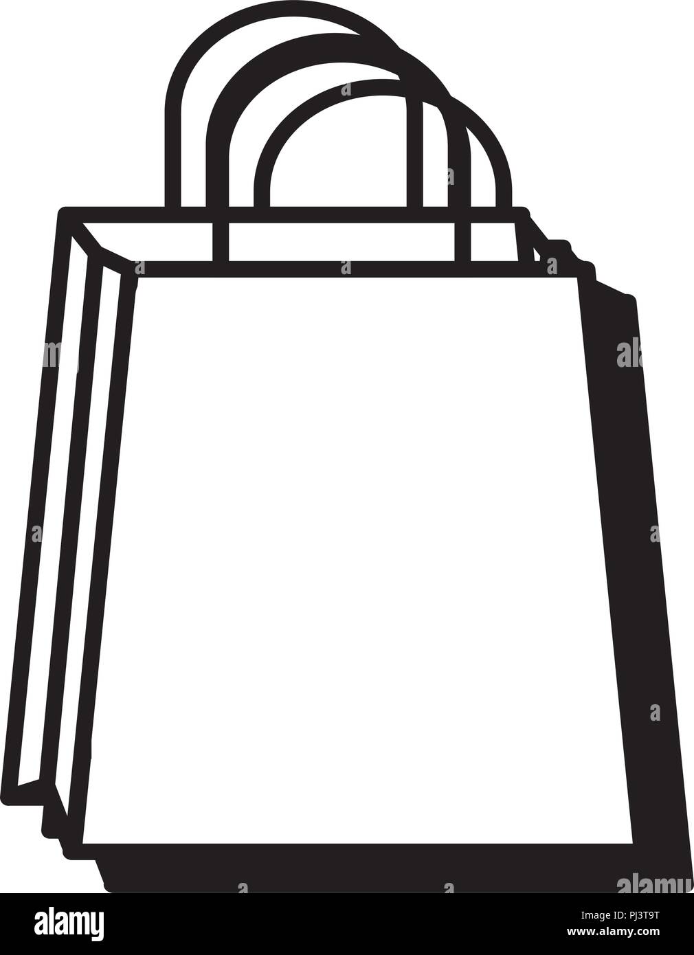 shopping bag icon over white background, vector illustration Stock ...