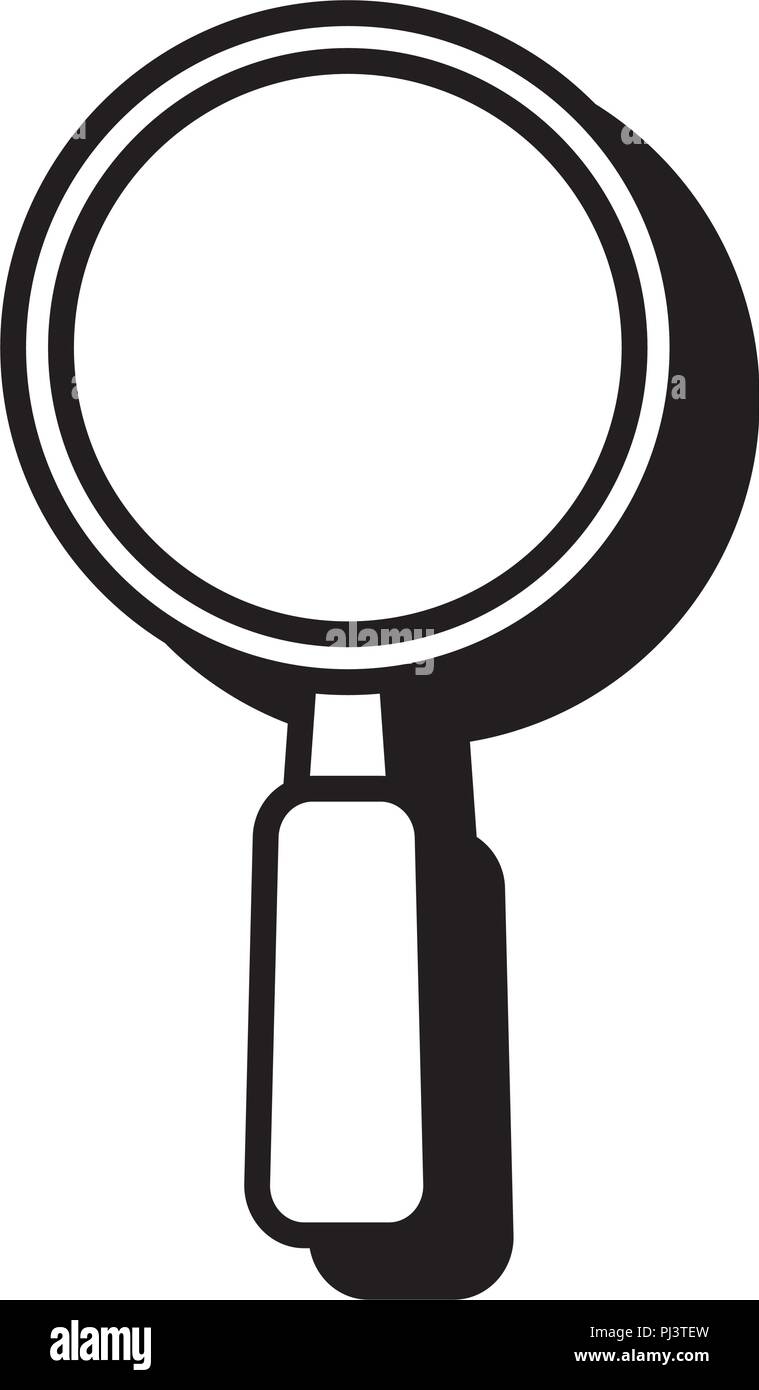 magnifying glass icon over white background, vector illustration Stock ...