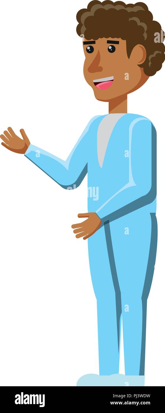 cartoon man standing over white background, vector illustration Stock ...