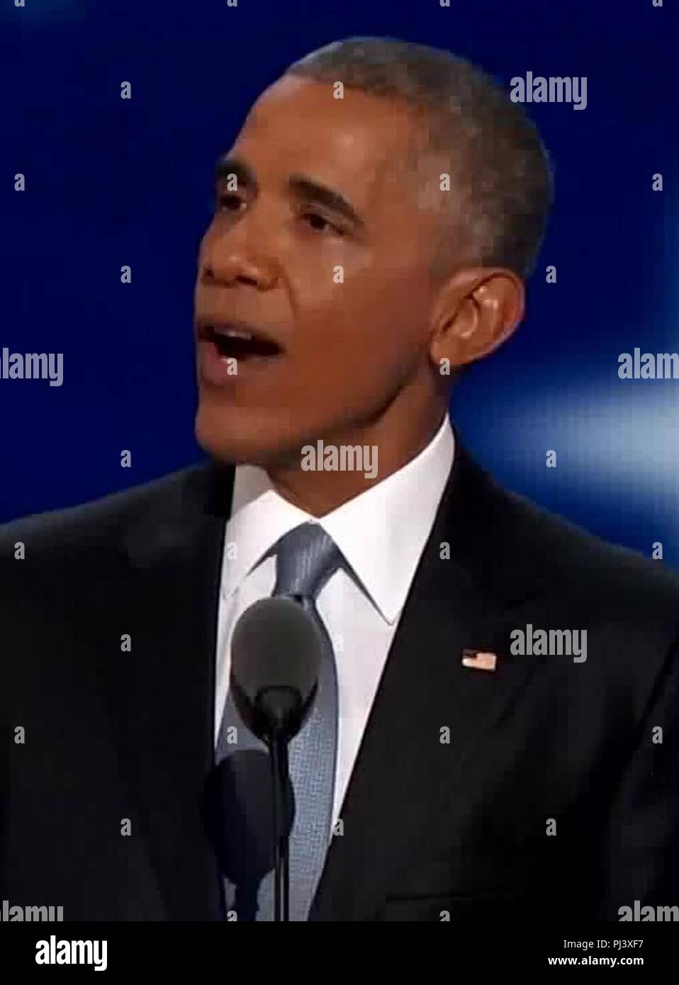 Barack Obama 2016 DNC (cropped3 Stock Photo - Alamy