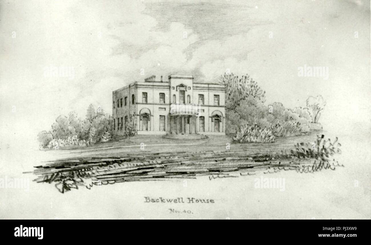 Backwell House 1840 Stock Photo - Alamy