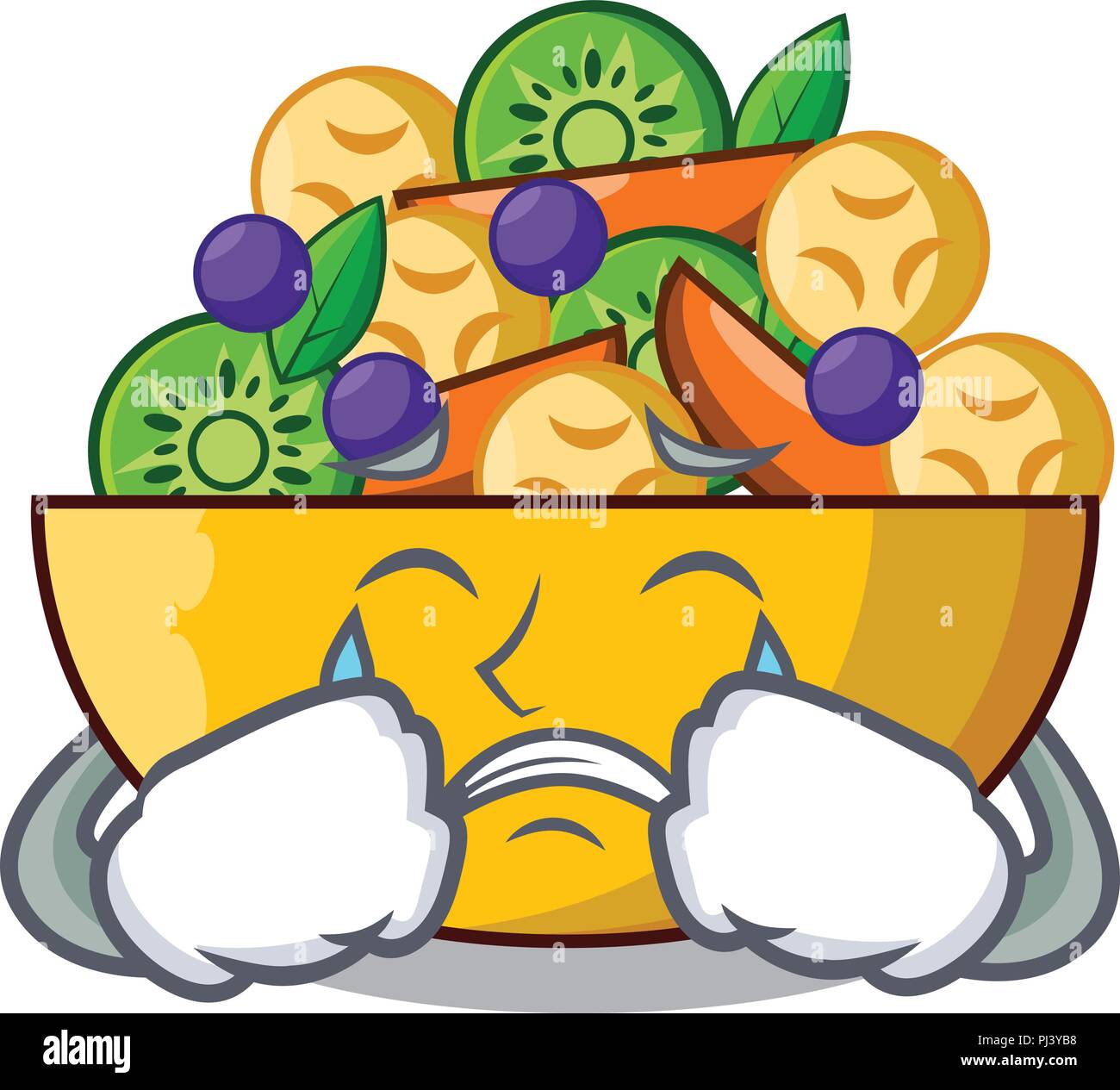Sad eating salad Stock Vector Images - Alamy
