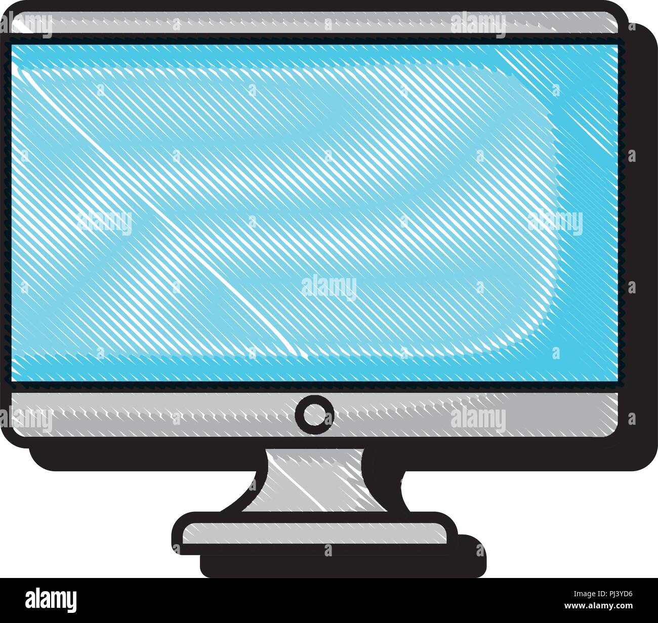 computer monitor icon over white background, vector illustration Stock ...