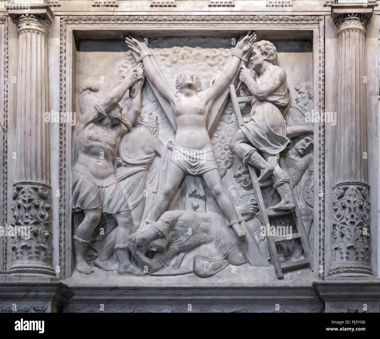 Barcelona Cathedral Interior - Crucifixion of St. Eulalia by Pedro ...