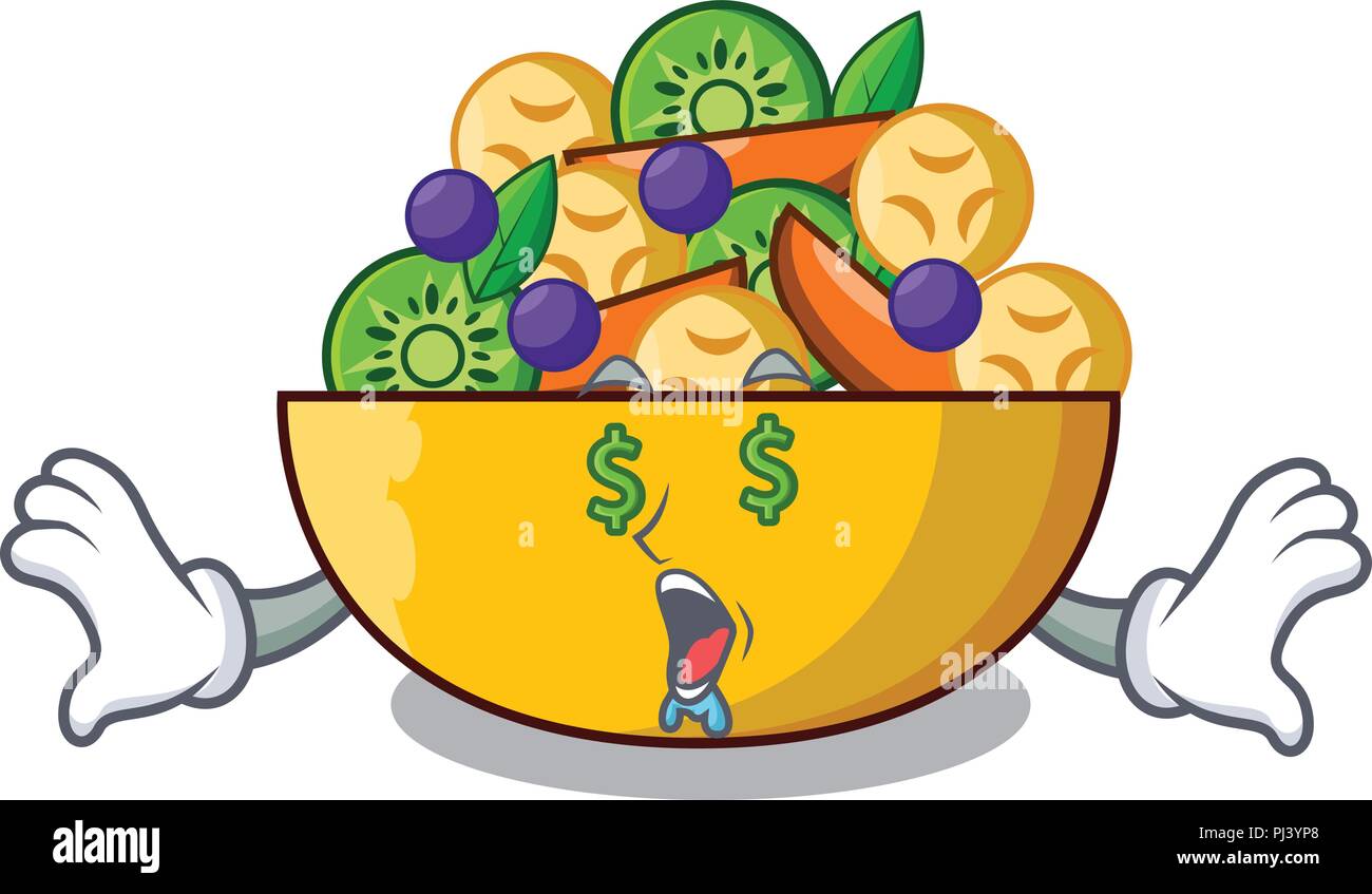 Money eye dessert of fruits salad on cartoon Stock Vector Image & Art ...