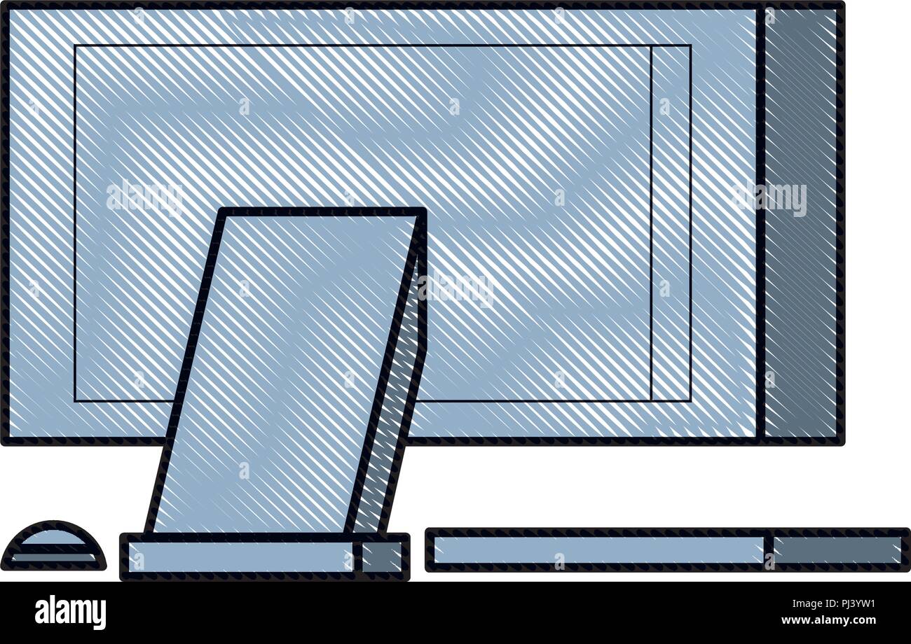 computer icon over white background, vector illustration Stock Vector ...