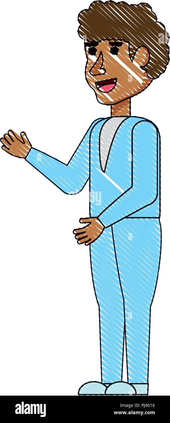 cartoon man standing over white background, vector illustration Stock ...