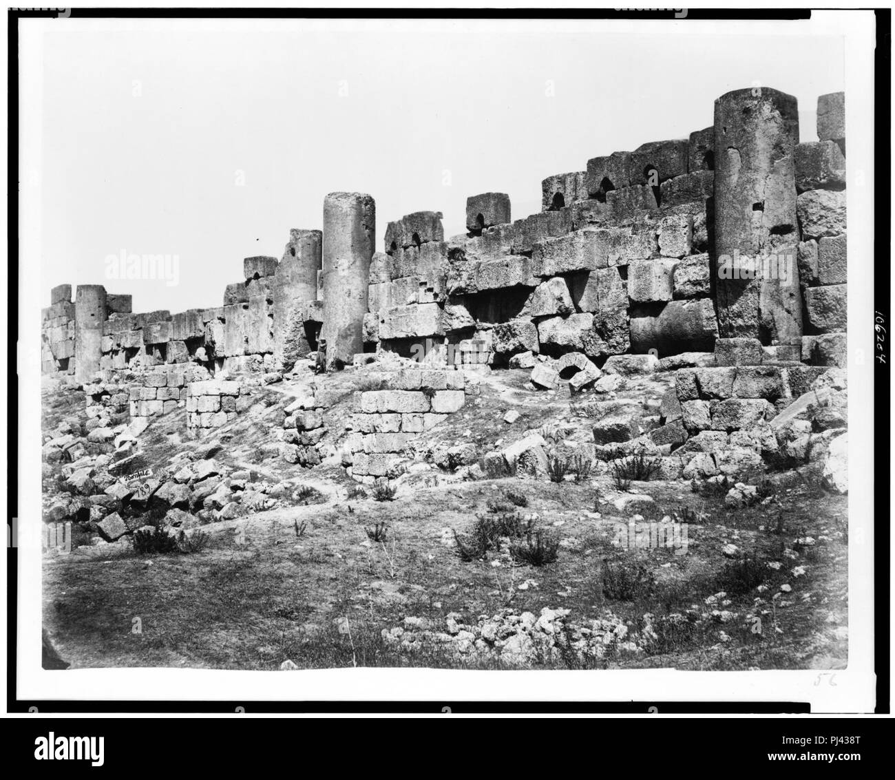 Baalbec. Acropolis. Saracenic walls - Bonfils Stock Photo - Alamy