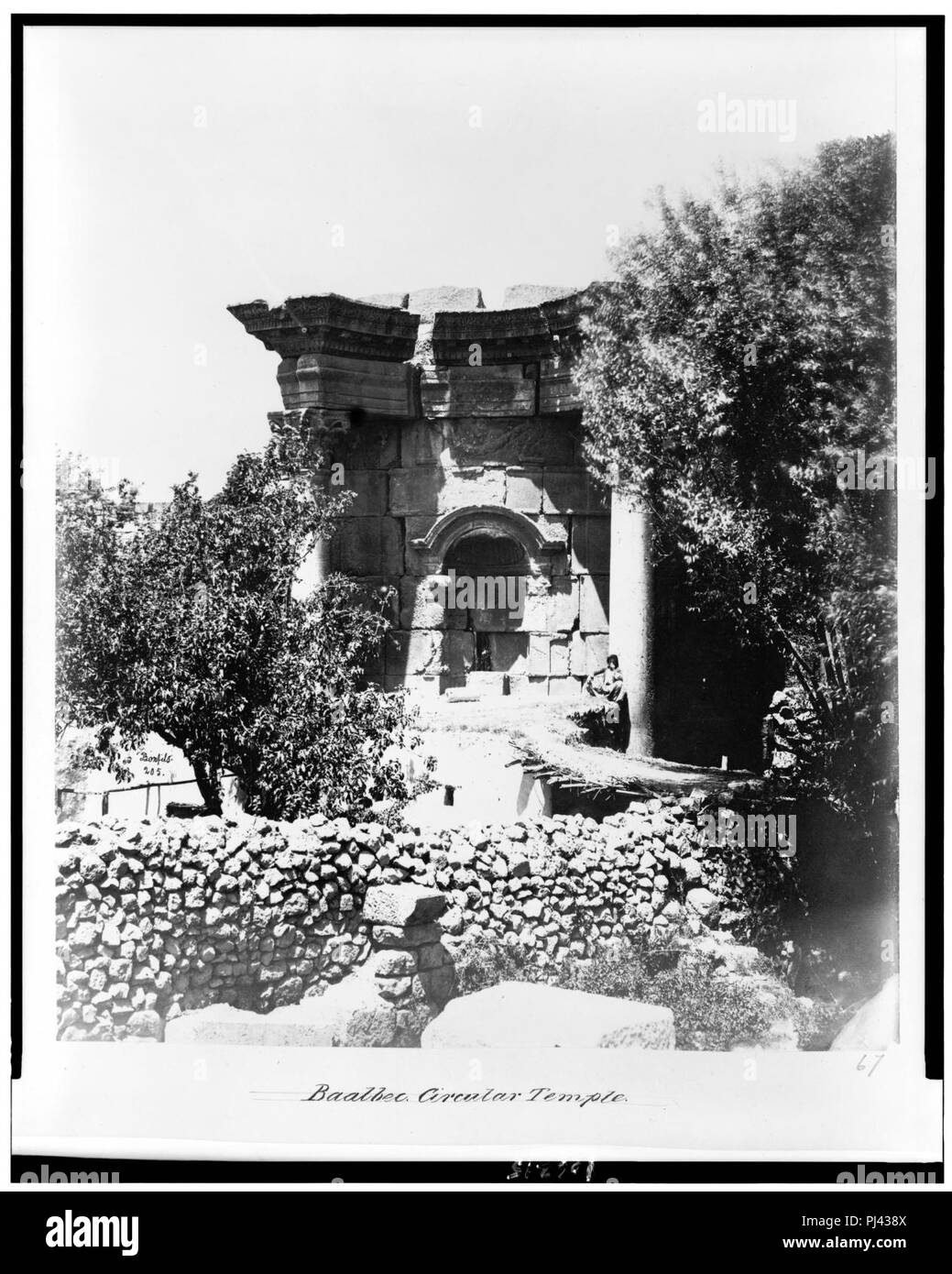 Baalbec. Circula Temple - Bonfils Stock Photo - Alamy