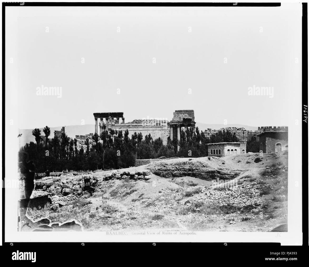 Baalbec. General view of ruins of Acropolis - Bonfils Stock Photo - Alamy