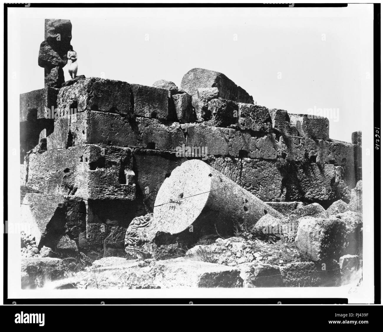 Baalbec. Ruins Great Temple - Bonfils Stock Photo - Alamy