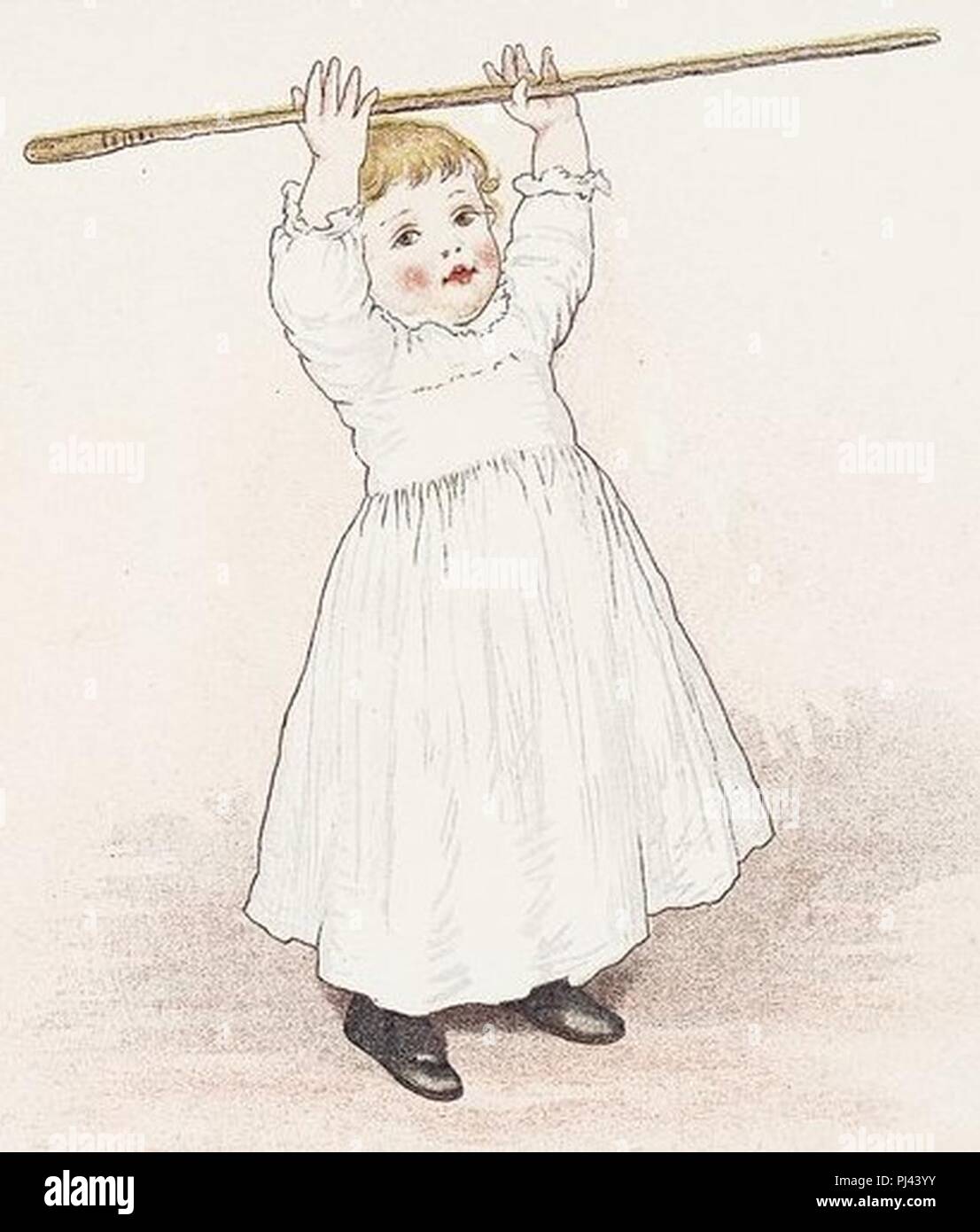 Baby with Cane Stock Photo - Alamy