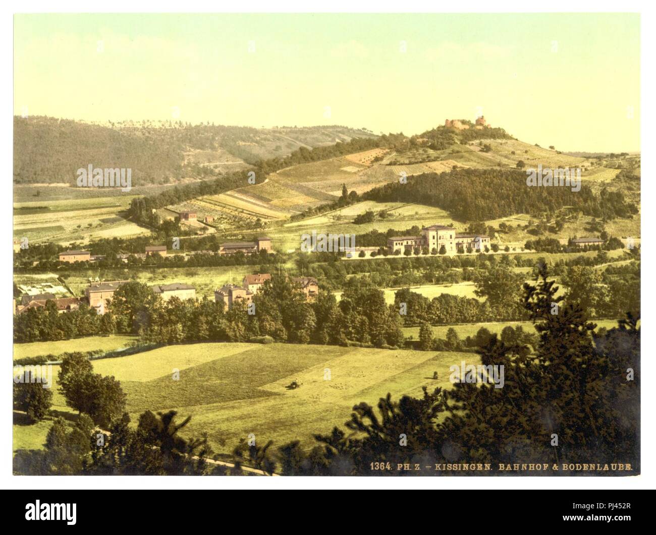 Bad Kissengen (i.e. Bad Kissingen) railway station and the Bodenlaube ...