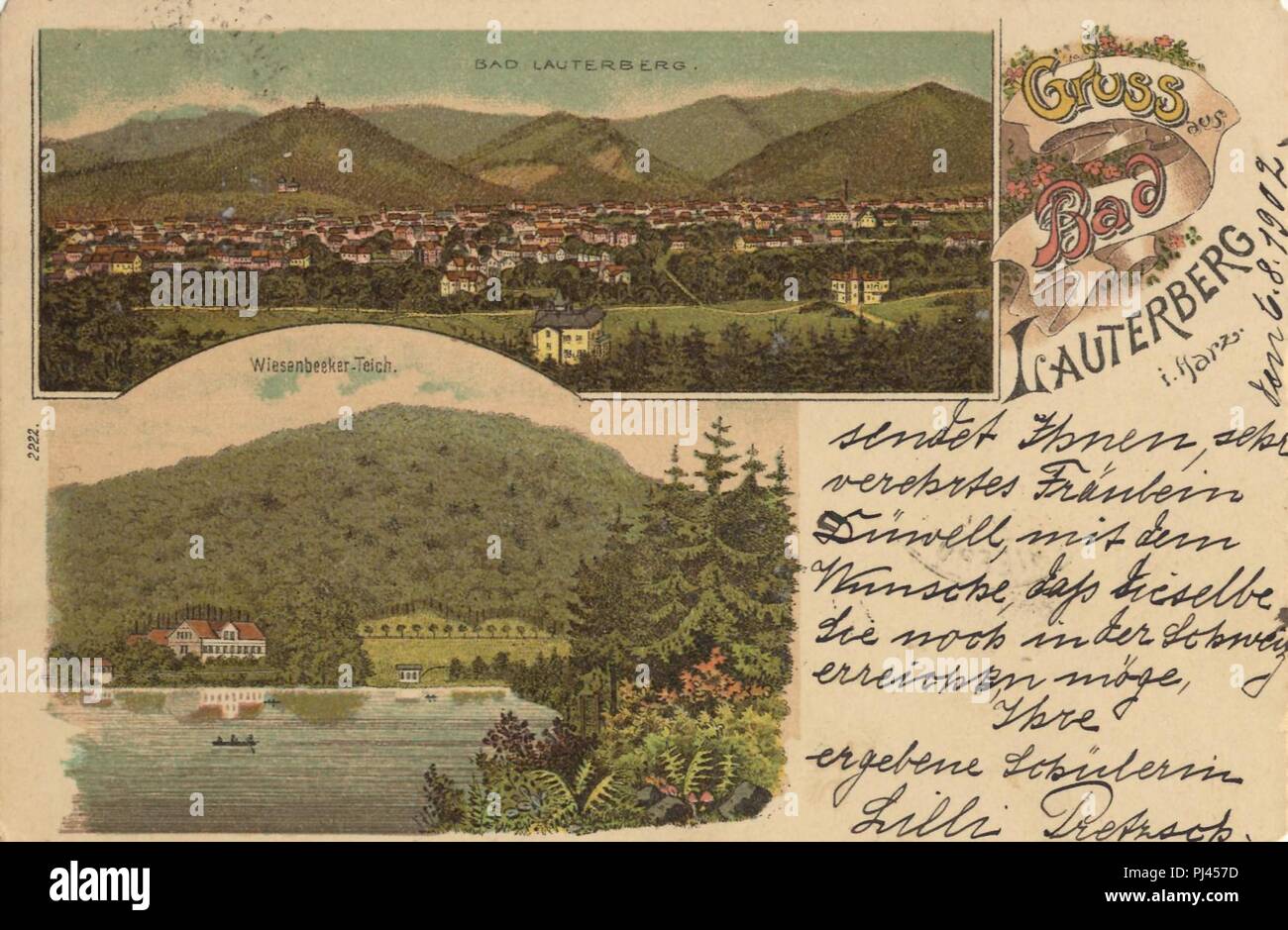 Bad Lauterberg, Niedersachsen - Stadtansicht; Wiesenbecker Teich Stock ...