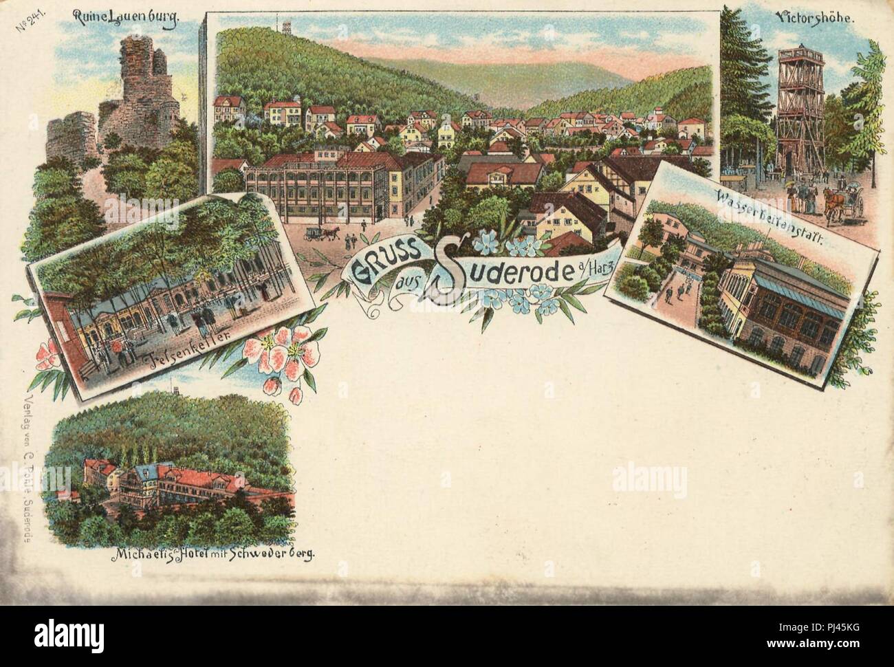 Bad Suderode, Sachsen-Anhalt - Ruine Lauenburg; Felsenkeller; Michaelis ...