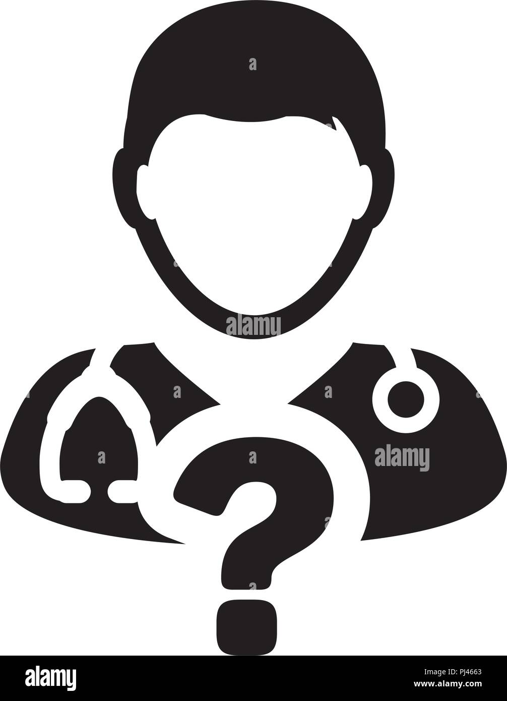 Medical icon vector doctor consultation male person profile avatar with ...
