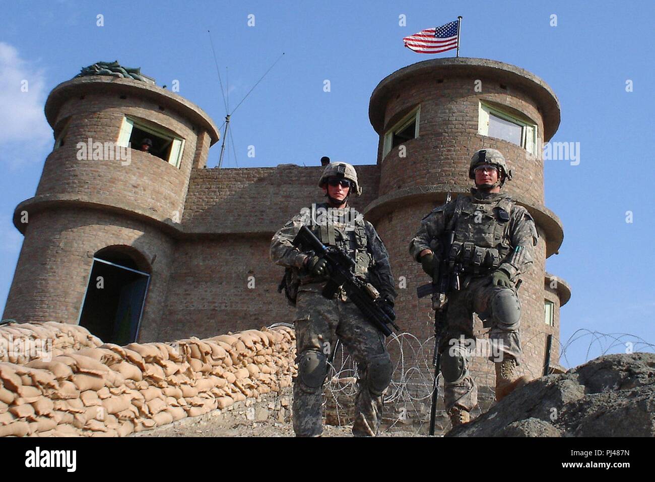 Bagram guard tower Stock Photo - Alamy