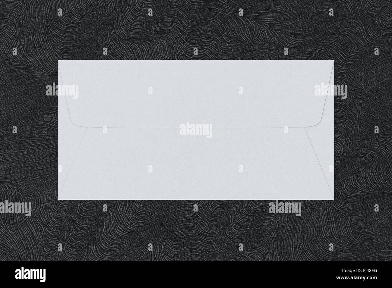 White blank closed envelope on black background. 3d render Stock Photo ...