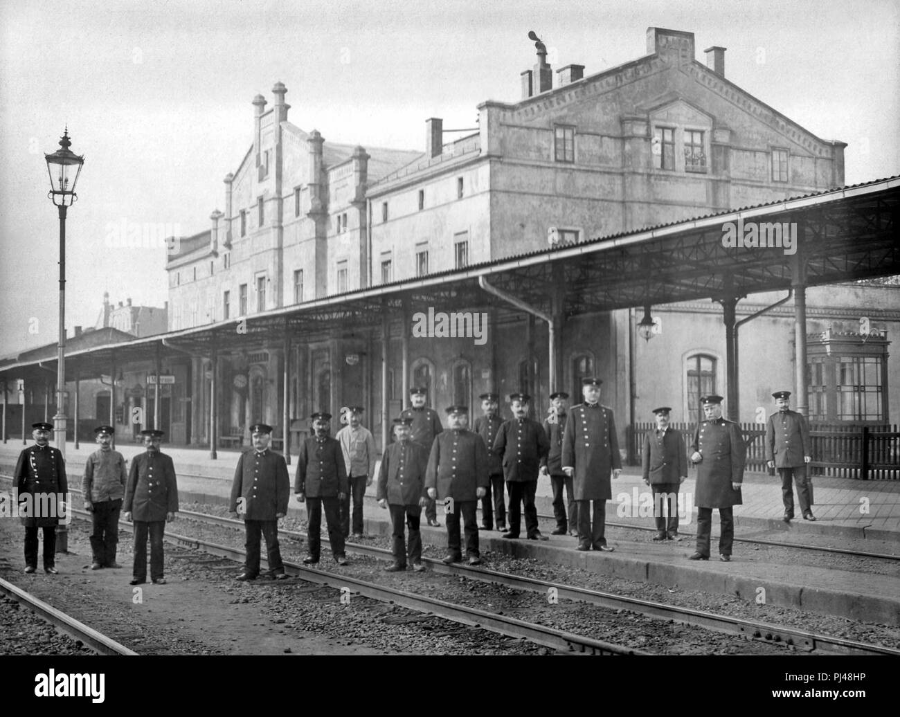 Bahnhof Meerane 1908 Stock Photo - Alamy