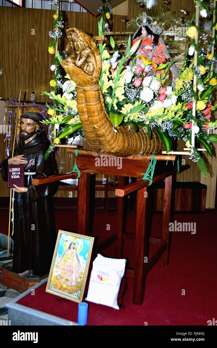 Mass -Virgen de la Candelaria - Carnival in HUARAZ. Department of ...