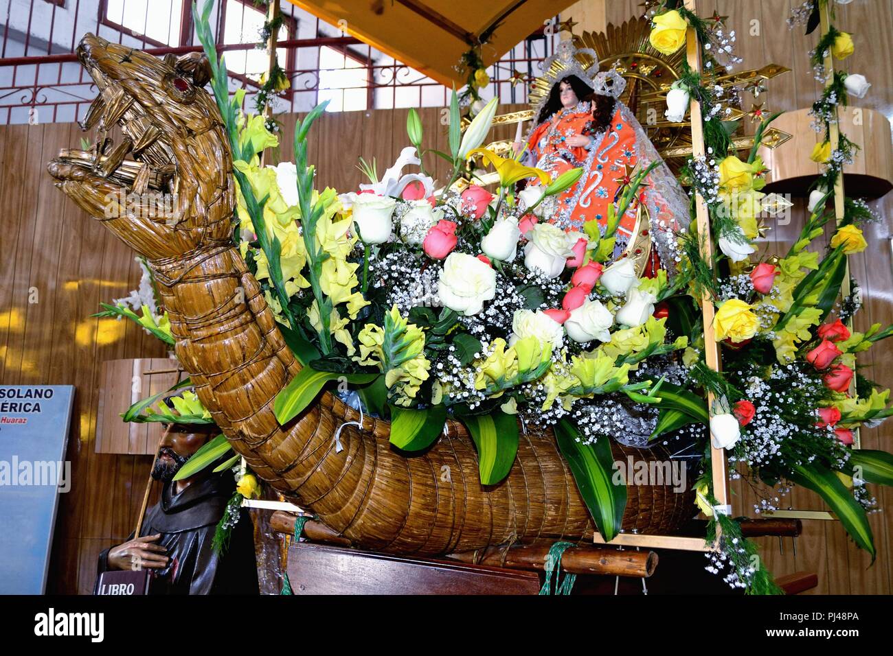 Mass -Virgen de la Candelaria - Carnival in HUARAZ. Department of ...