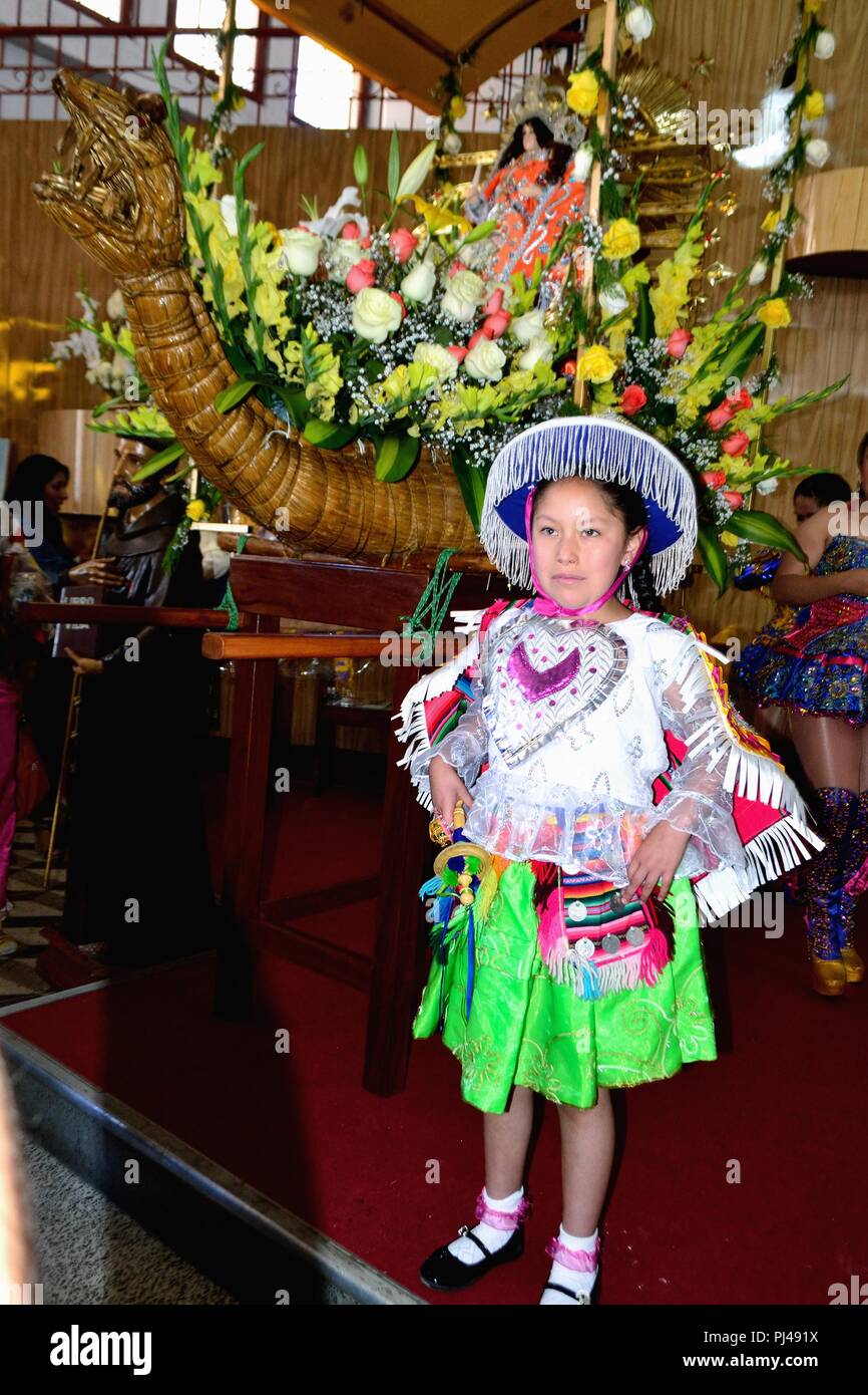 Mass -Virgen de la Candelaria - Carnival in HUARAZ. Department of ...